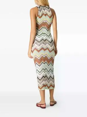 Missoni Zigzag-pattern Midi Dress - Neutrals