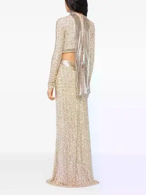 Rabanne Sequin-embellished Cut-out Dress