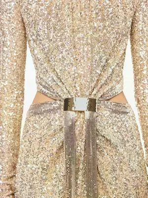 Rabanne Sequin-embellished Cut-out Dress