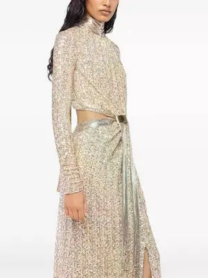 Rabanne Sequin-embellished Cut-out Dress