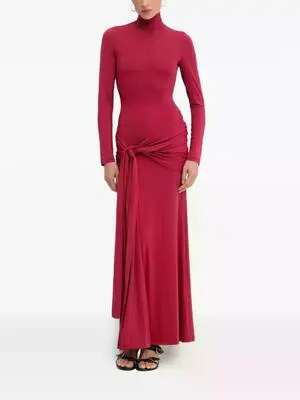 Bardot Knotted Roll-neck Maxi Dress