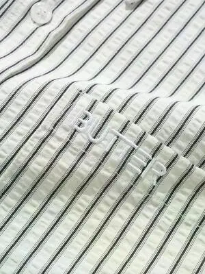 BUTTER GOODS Striped Embroidered Shirt