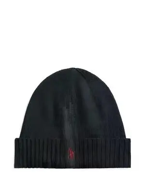 Polo Ralph Lauren Ribbed Embroidered Beanie - Grey