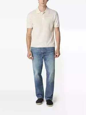Missoni Striped Short-sleeve Polo Shirt - Neutrals