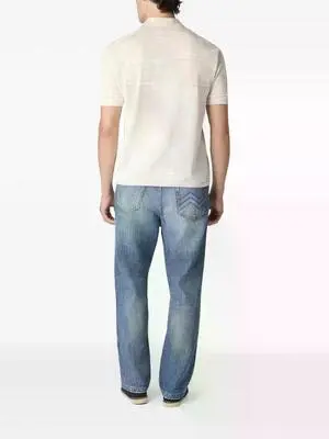 Missoni Striped Short-sleeve Polo Shirt - Neutrals