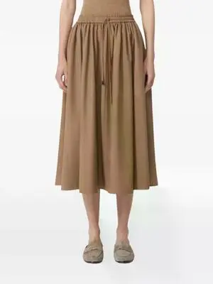Max Mara Drawstring Elasticated A-line Skirt