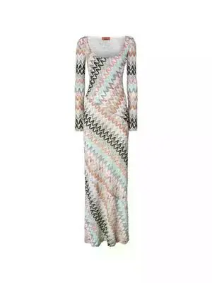 Missoni Zigzag-pattern Maxi Dress - Neutrals