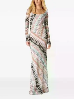 Missoni Zigzag-pattern Maxi Dress - Neutrals
