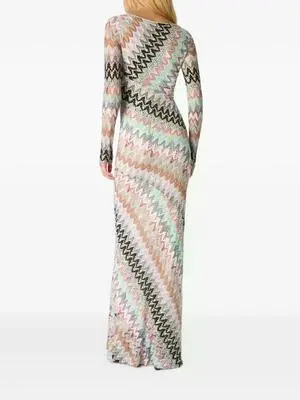 Missoni Zigzag-pattern Maxi Dress - Neutrals