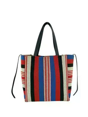 Celine 2015 Small Striped Canvas Phantom Cabas Tote Bag