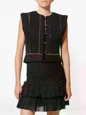 MARANT ETOILE Volana Quilted Studded Top