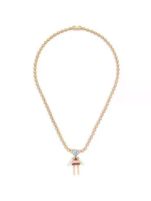 Vivetta Beaded Charm Necklace - Gold