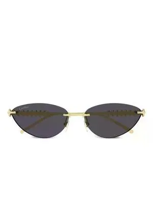 CARTIER Geometric-frame Sunglasses - Gold
