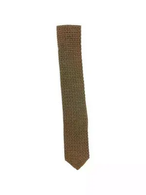 TOM FORD Knitted Silk Neck Tie - Brown