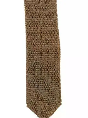 TOM FORD Knitted Silk Neck Tie - Brown