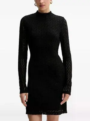 Bardot Textured High-neck Mini Dress