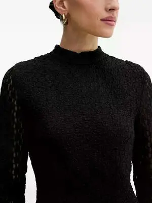 Bardot Textured High-neck Mini Dress