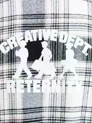 RETERNITY Plaid Flannel Logo-print Shirt