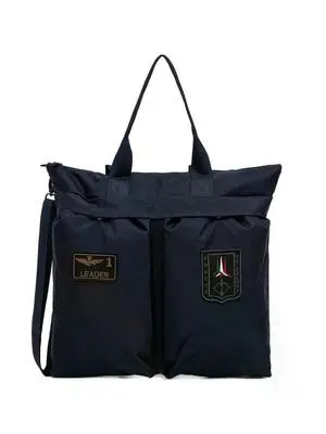 AERONAUTICA MILITARE Patch Detail Tote Bag - Blue