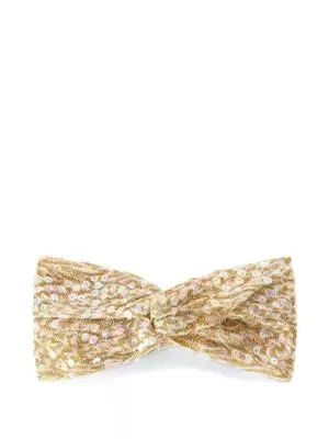 Missoni Sequin-embellished Twisted Headband - Gold