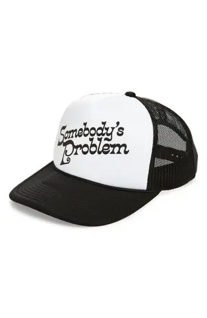 LOCAL BEACH Somebody's Problem Trucker Hat - Black/white