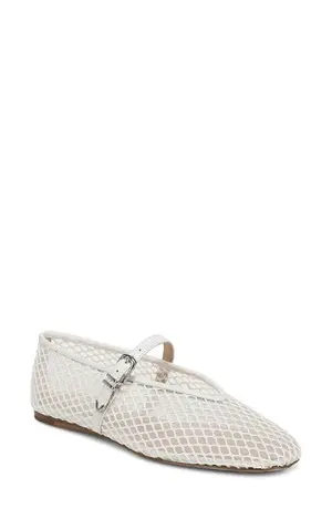 FAVORITE DAUGHTER Margot Mesh Mary Jane Flat Snow