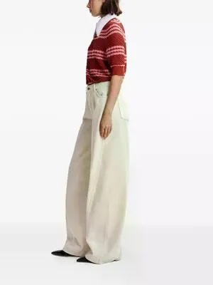 Essentiel Antwerp Striped T-shirt With Embellished Collar