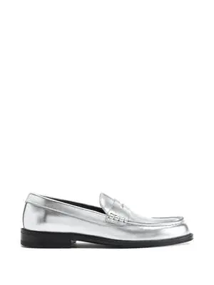 Giuseppe Zanotti Silver Tone Loafers For Men