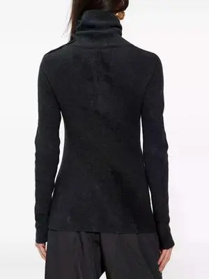 LISA YANG Button Roll-neck Sweater