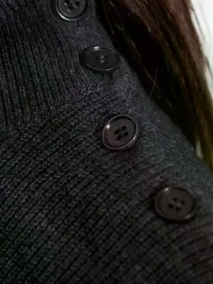 LISA YANG Button Roll-neck Sweater