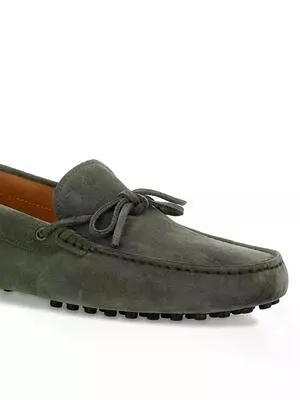 TOD'S Topstitching Tie-detail Flat Shoes