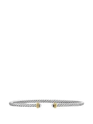 David Yurman 14kt Yellow Gold Flex Bracelet - Silver
