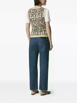 Missoni Sleeveless Knitted Vest With Animal Print