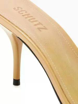 Schutz 75mm Elodie Stiletto Heeled Mules - Neutrals