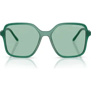 Armani Exchange 53mm Butterfly Sunglasses - Shiny Opal Teal/green