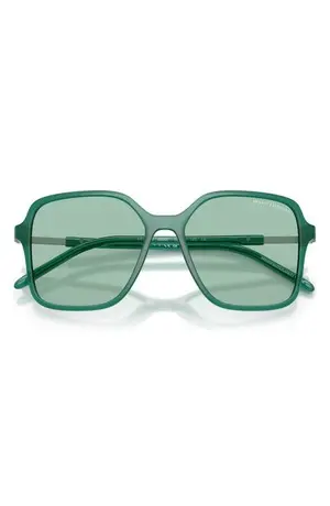 Armani Exchange 53mm Butterfly Sunglasses - Shiny Opal Teal/green