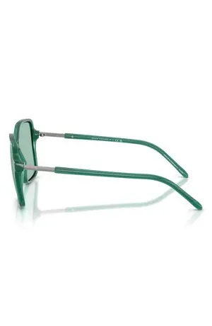 Armani Exchange 53mm Butterfly Sunglasses - Shiny Opal Teal/green