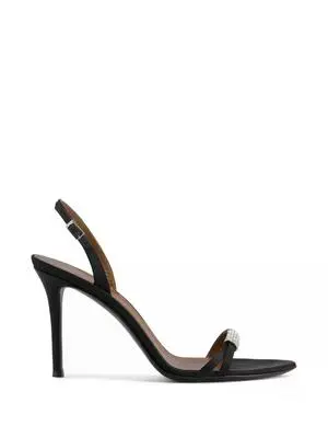 GIUSEPPE ZANOTTI Lena Rhinestone Embellished Sandals - Black