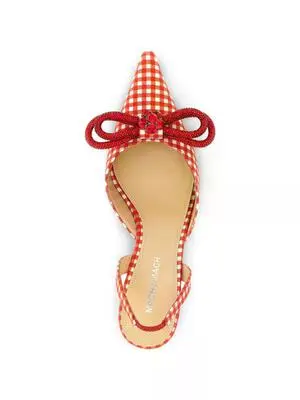Mach & Mach Bow-detail Pattern Pumps - Red