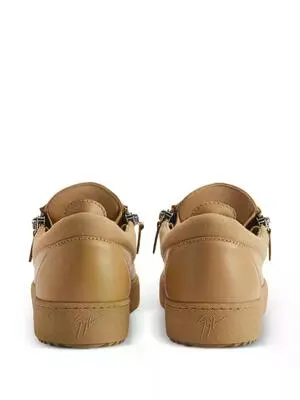GIUSEPPE ZANOTTI Frankie Zip-fastening Sneakers - Neutrals