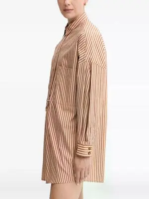 SESSUN Striped Mini Shirt Dress