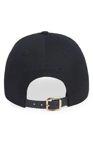 FAVORITE DAUGHTER Cotton Twill Baseball Cap - Black