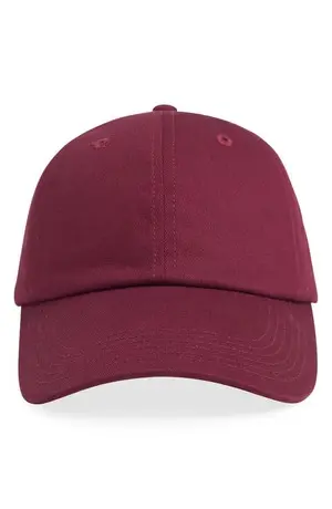FAVORITE DAUGHTER Cotton Twill Baseball Cap - Burgundy