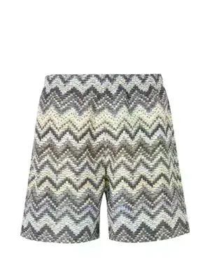 Missoni Zigzag-pattern Swim Shorts - Grey
