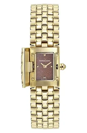 FERRAGAMO Secret Red Sandstone Bracelet Watch