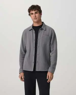 Vuori Beach Fleece Shirt Jacket - Pinecone Heather