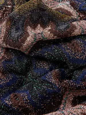 Missoni Metallic Crochet-knit Turban - Brown