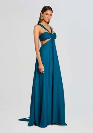 Retrofete Meira Chiffon Dress - Teal