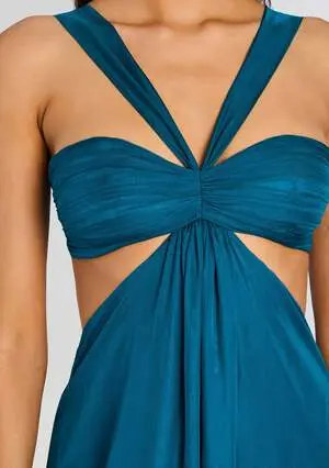 Retrofete Meira Chiffon Dress - Teal