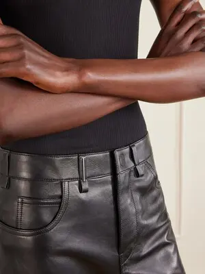 TOM FORD Leather Straight-leg Pants
